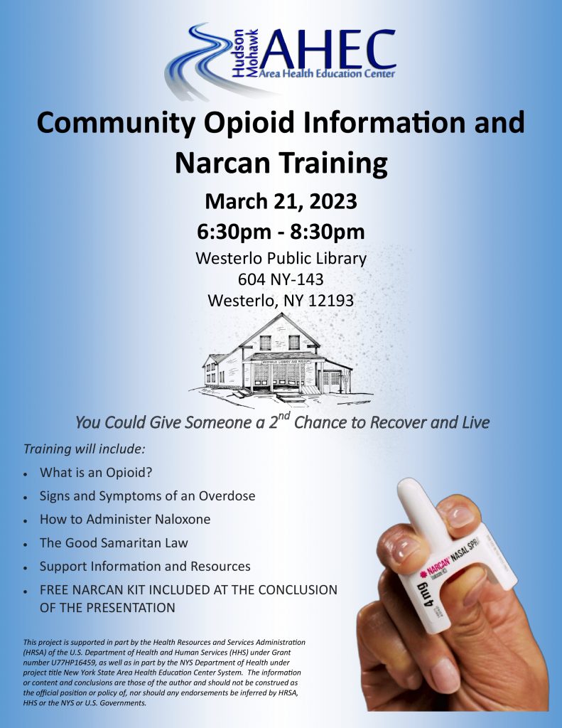 Community Opioid Information and Narcan Training, March 21, 2023 at ...