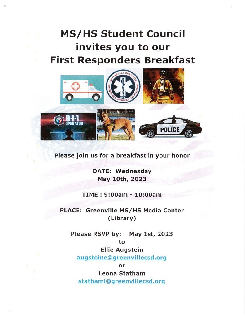First Responders Breakfast - May 10th, 2023 - Town of Westerlo