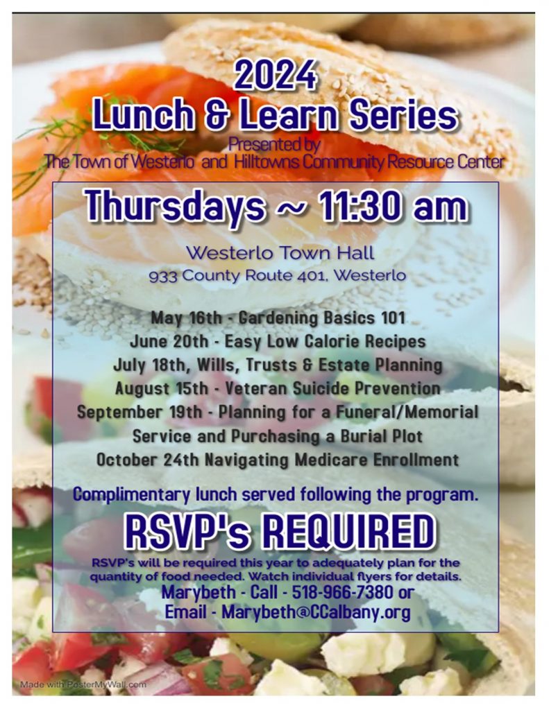 Senior Lunch & Learn - Planning for a Funeral/Memorial Service & Purchasing a Burial Plot - Town ...