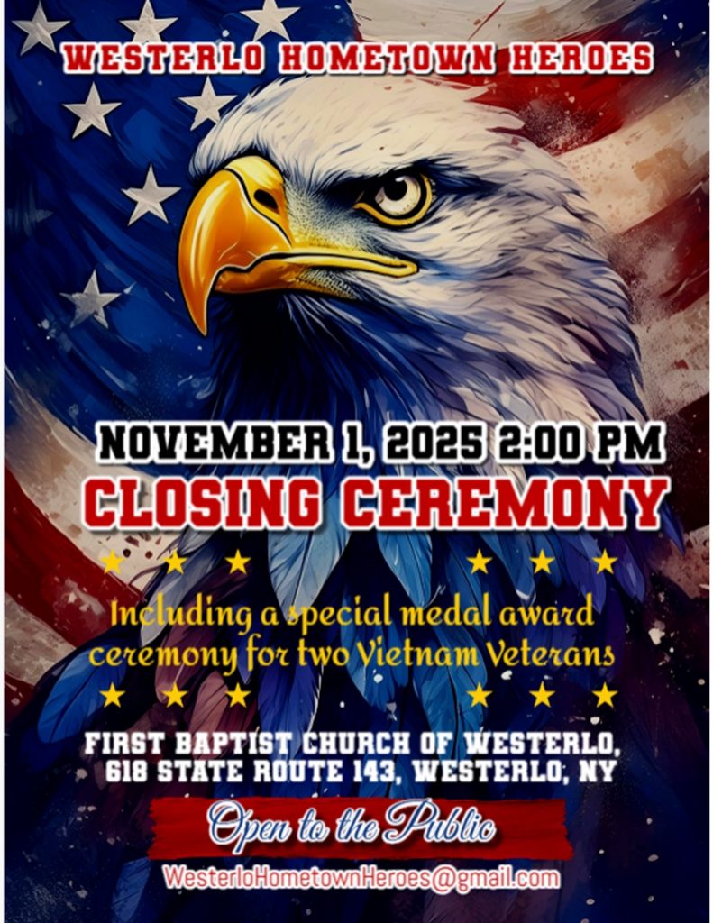 Hometown Heroes Closing Ceremony Info - Town of Westerlo