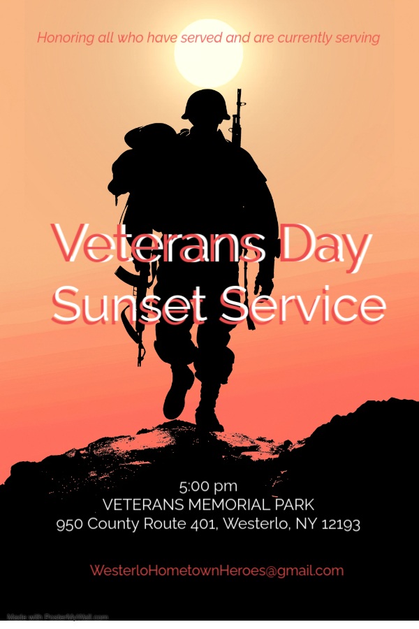 Hometown Heroes Sunset Service Info - Town of Westerlo